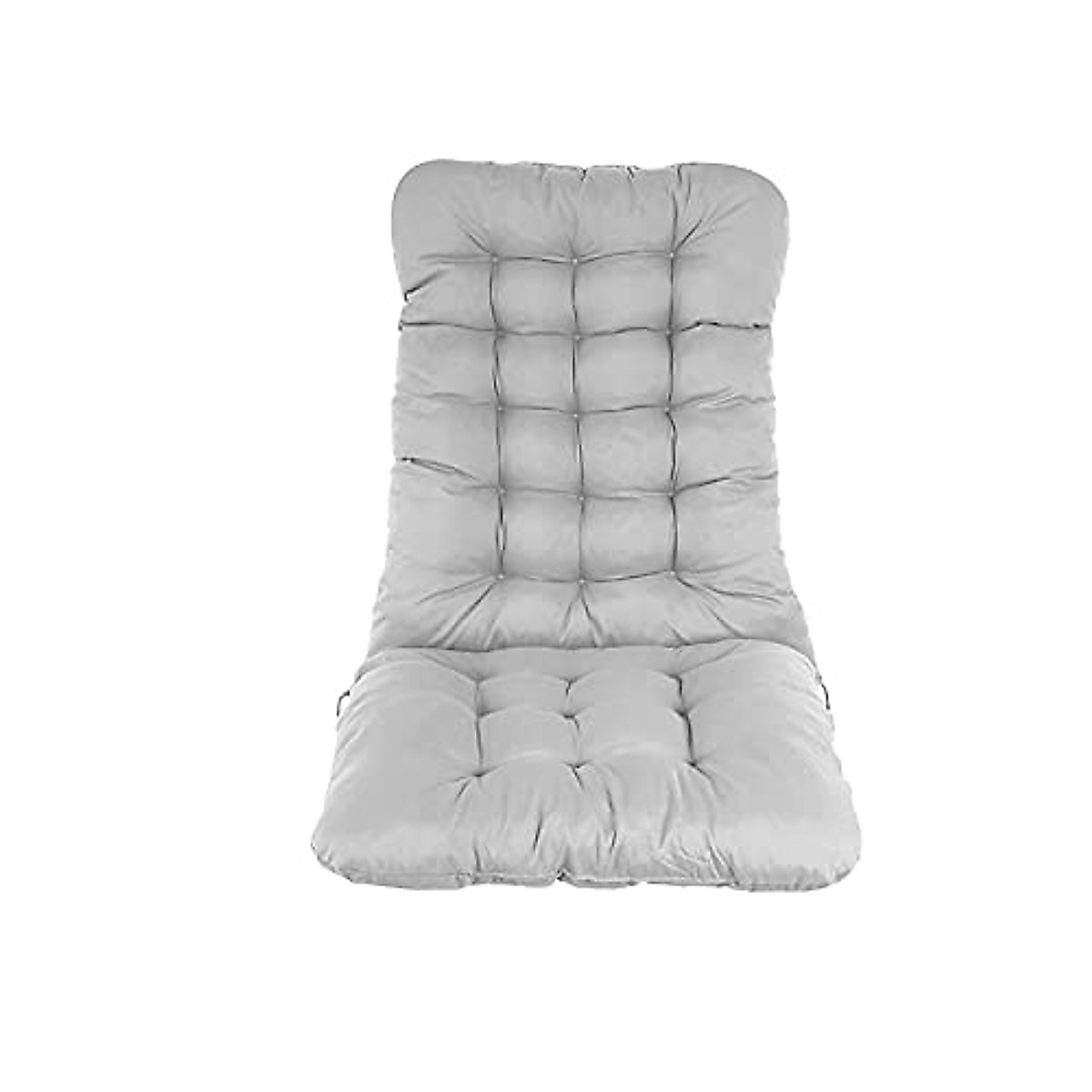 Rocking Chair Cushion,Indoor/Outdoor Rocking Chair Cushions Set Non-Slip Seat/Back Chair Cushion,Patio Chair Cushion with Ties Patio Chaise Lounger Swing Bench Cushion for Patio Furniture (Gray)