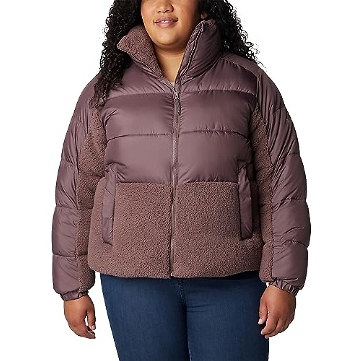Columbia Women's Leadbetter Point Sherpa Hybrid, Basalt, Medium