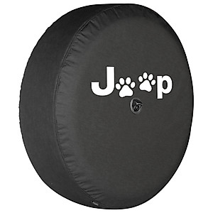 Boomerang® - 32" Soft JL Tire Cover Compatible with Jeep® Wrangler JL (with Back-up Camera) - Sport & Sahara (2018-2024) - Dog Paw Prints