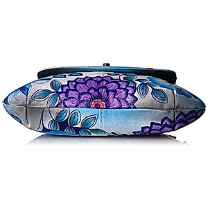 Anna by Anuschka Medium Flap-Over Crossbody, Summer Bloom Blue