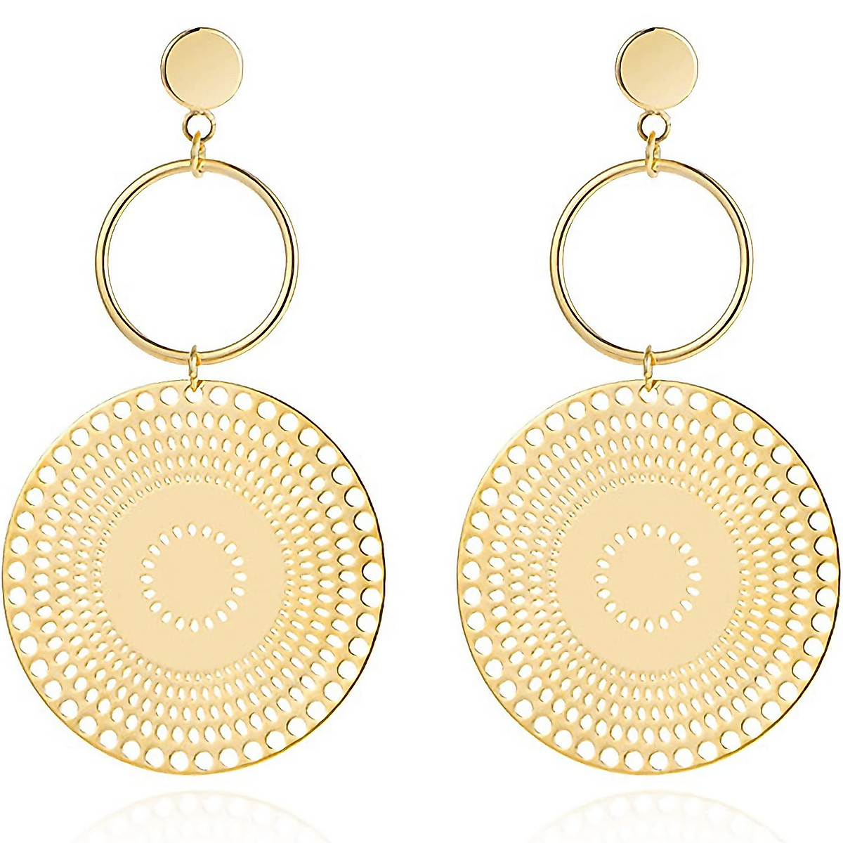 Simple Gold Dangle Earrings Boho Drop Earrings for Women