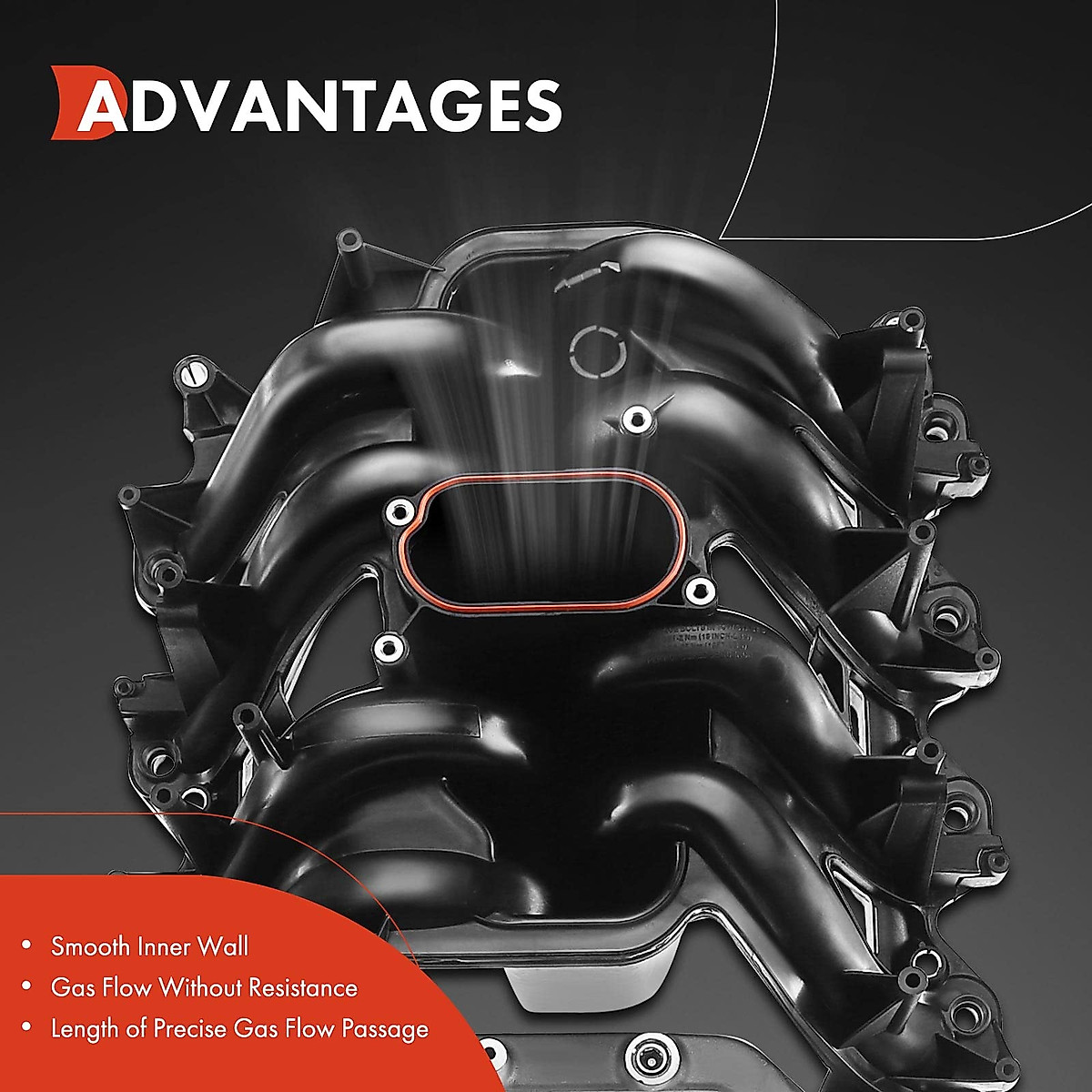 A-Premium Upper Intake Manifold with Gaskets Thermostat Kits Compatible with Ford E/F Series, E150, E250, E350, E450, F150, F250, F350, Excursion, Expedition, 5.4L V8, Replace# 2L1Z-9424-AA