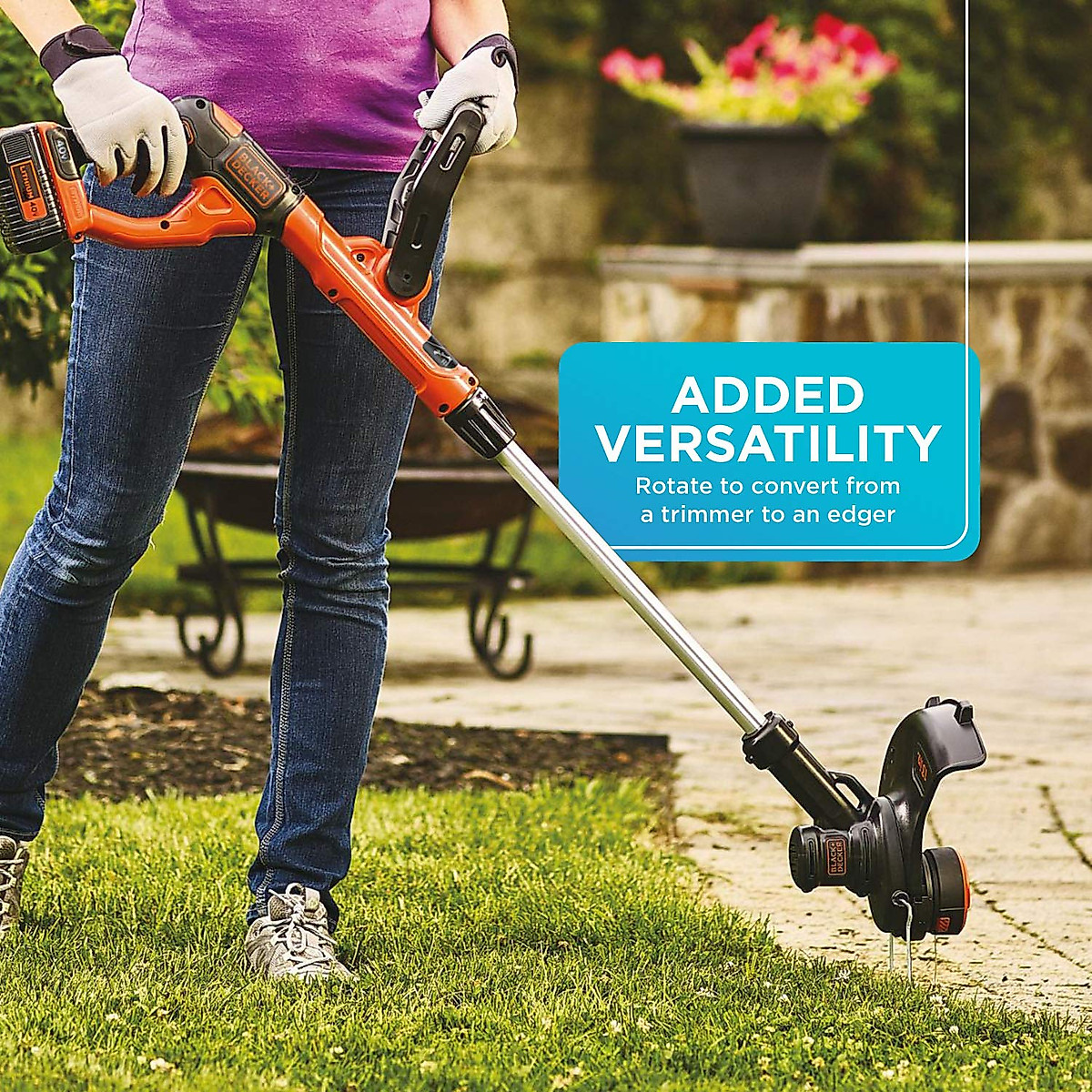 BLACK+DECKER 40V MAX* String Trimmer / Edger and Sweeper Combo (LCC140)