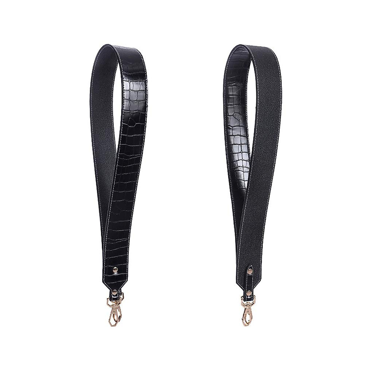 Umily Women Crocodile Cross-Body Strap Replacement Rivet Wide 4.5cm Purse Strap Handbags Shoulder Bags Strap 100cm