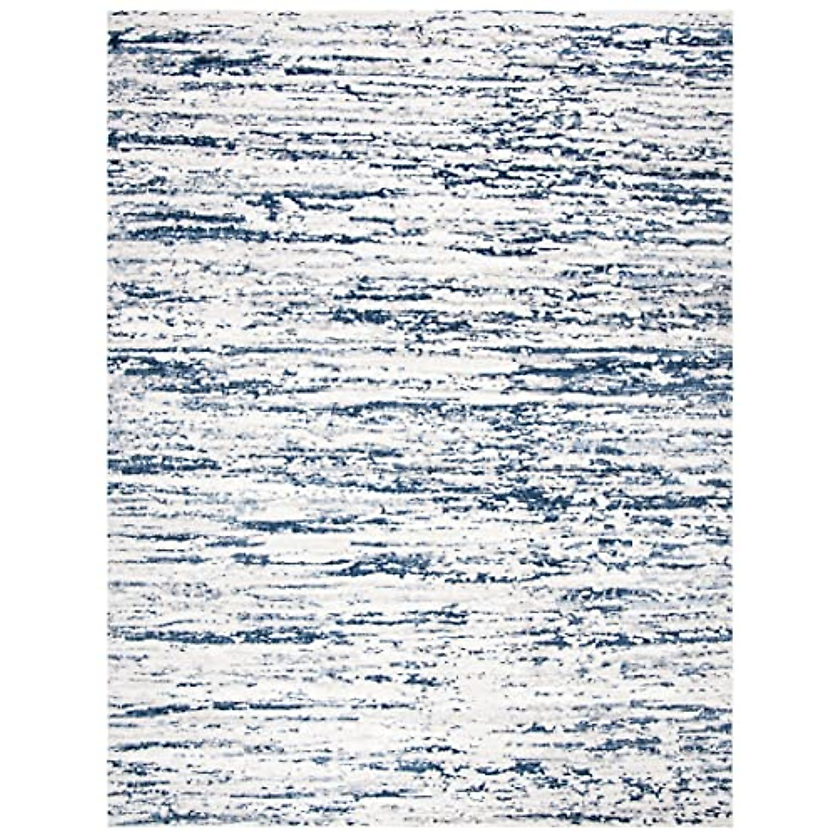 SAFAVIEH Amelia Collection Area Rug - 8' x 10', Grey & Navy, Modern Abstract Design, Non-Shedding & Easy Care, Ideal for High Traffic Areas in Living Room, Bedroom (ALA768B)