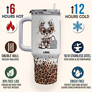 Personalized Dog Tumber with American Eskimo Dog’s Name – Custom Cup for Dog Moms, Ideal Gift for Mother's Day, Birthdays & Christmas 55Wd4L