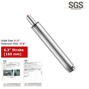 MWOSEN Office Chair Cylinder Replacement-(Extension:17.7" to 27.7'') Gas Lift,Suitable for Tall bar Stool and Tall Drafting Stool,Universal Size(Silver Metal Stroke 10'')