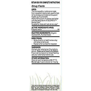 OLLOPETS Dental Spray, Organic Homeopathic Remedy for All Pets, 1 Fl Ounce