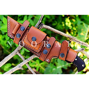 Nooraki - 10" Custom Handmade D2 Tracker Knife, Hunting knife, Camping knife, Bushcraft Knife, Survival Knife EDC, Full Tang With Sheath TRK-345