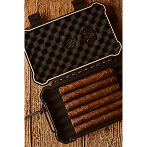 Pardo Cigar Humidors with Humidor Hygrometer - Holds up to 5 Cigars - Airtight, Waterproof, Sturdy & Durable Travel Humidor Cigar Box - Cigar Case & Cigar Boxes Ideal as Gifts for Men