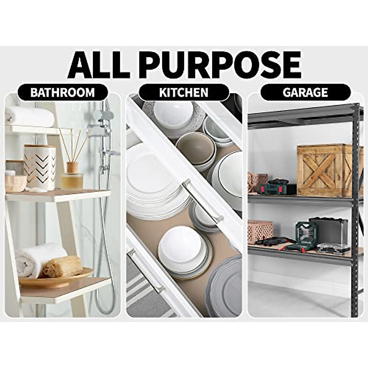 Zulay Kitchen Under Sink Mat - 24"x30" Slip-Resistant Under The Sink Mat Waterproof Design - Non-Adhesive, Trimmable Under Kitchen Sink Mat for Bathroom, Cabinets with Rubber Backing (Beige)