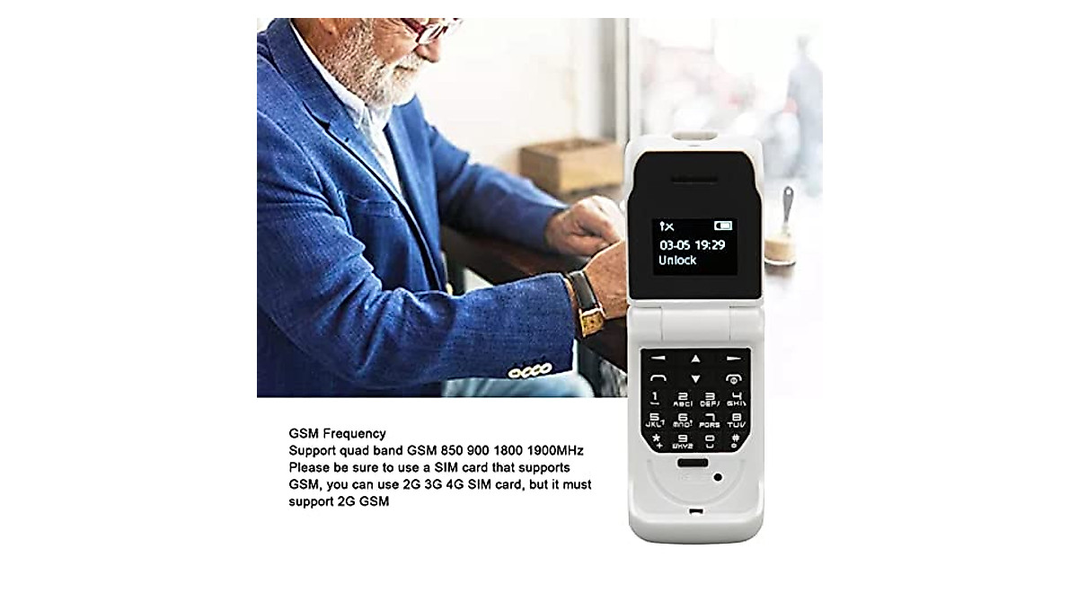 Compact Flip Phone with Bluetooth and HiFi Sound
