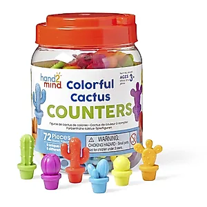 hand2mind Colorful Cactus Counters, Counters for Kids Math, Cactus Toys for Kids, Counting Toys, Color Sorting Toys, Math Manipulatives Kindergarten, Montessori Math Materials, Easter Egg Fillers