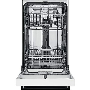 Frigidaire 18 in. ADA Compact Front Control Dishwasher in White with Dual Spray Arms, 52 dBA, includes room-of-choice delivery