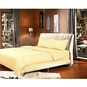 Tache 2 Piece Solid Sunny Golden Yellow Duvet Cover Set, Twin XL