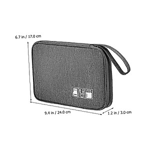 ABOOFAN 2 Pcs Digital Accessories Organizer Data Cable Storage Bag Electronic Accessories Organizer Digital Accessories Bag Data Line Storage Bag Pack polyester travel earphone