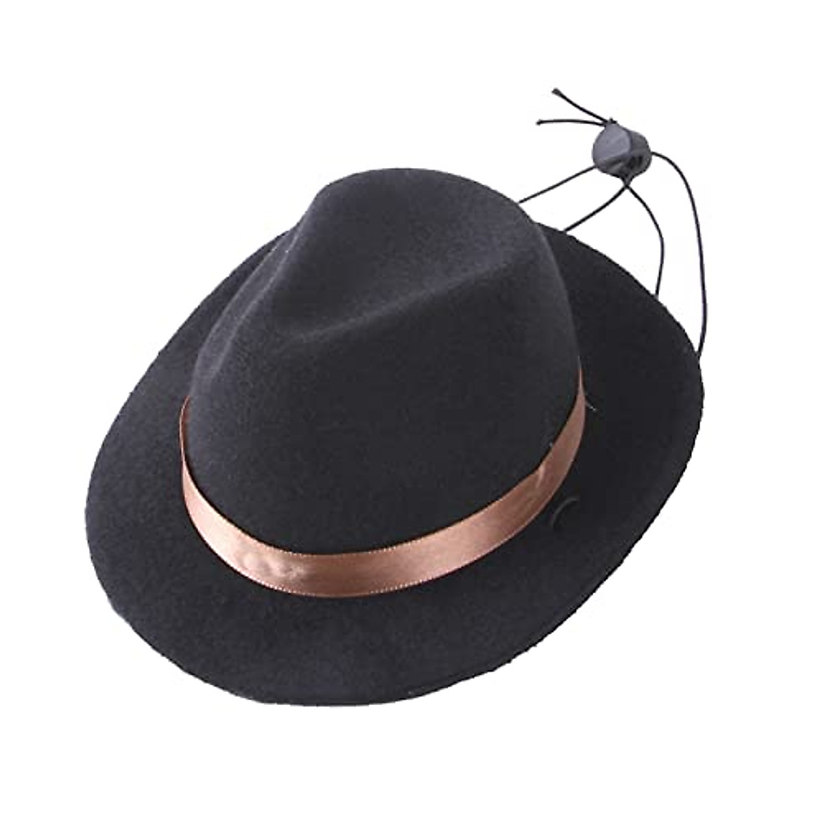 New Years Eve Dog Sweater Pet Dog Cowboy Hat Cosplay Cap Puppy Pet Dog Cat Holiday Costume Pet Party Decoration (Black, One Size)