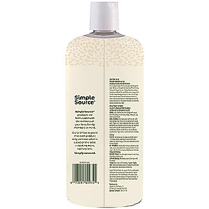 SimpleSource® Flea & Tick Shampoo for Dogs, Powered by Plants, Kills Fleas, Flea Eggs, Flea Larvae, & Ticks, & Mosquitos, Cleans & Deodorizes, 12oz Bottle