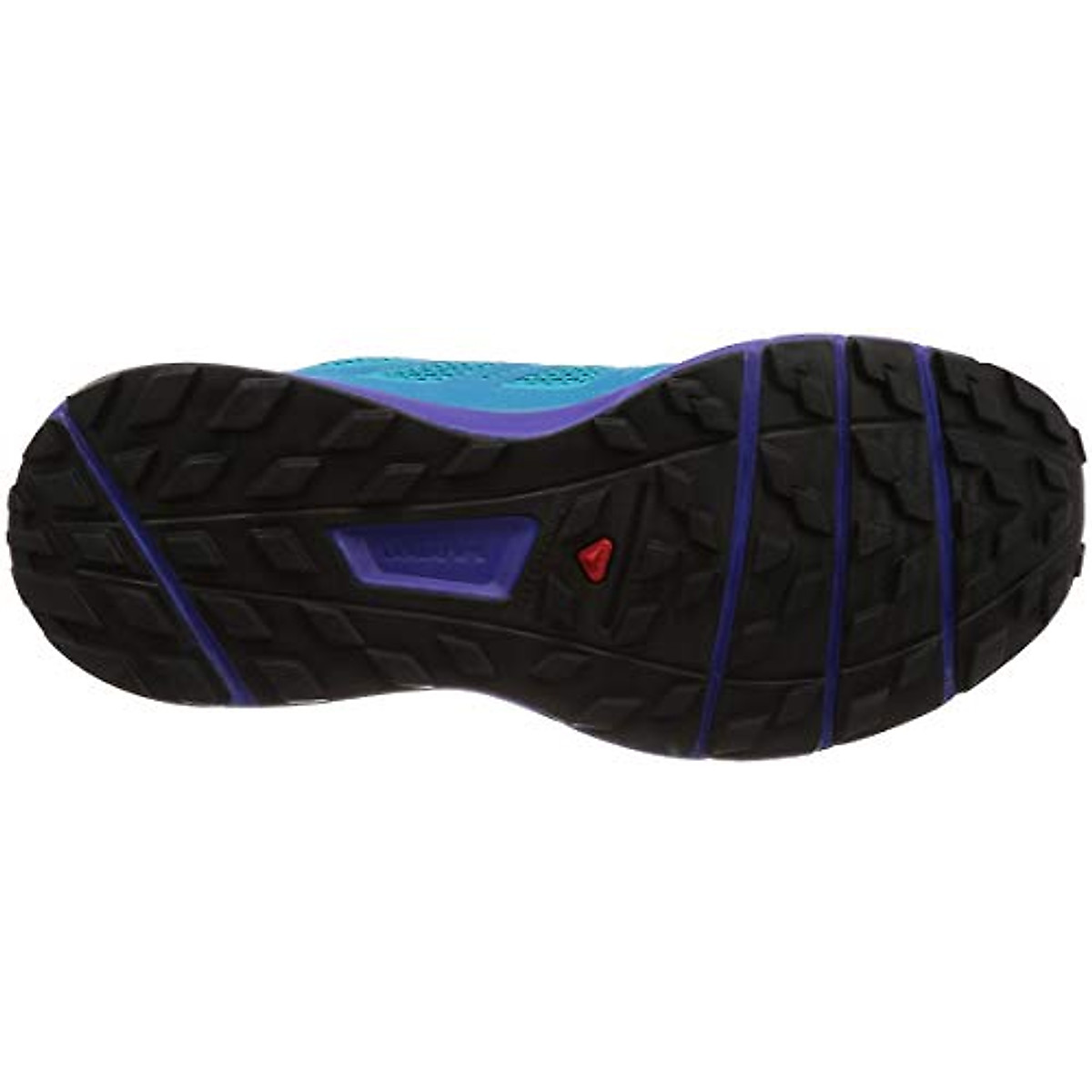 Salomon Women's Sense Ride Trail Running Shoe, Bluebird/Deep Blue/Black, 6