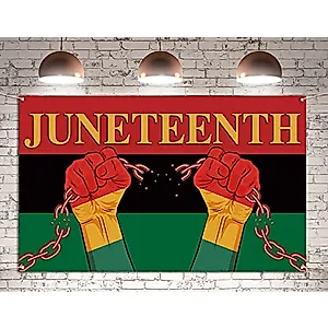 Juneteenth Backdrop Banner African American Independence Day Black Liberation Parade Photography Wall Background Decoration
