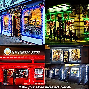 YUNBO 20Pcs WS2811 RGB LED Module Lights DC 12V SMD 5050 Addressable Dream Color RGB LED Module Waterproof IP65 LED Storefront Lights with Tape Adhesive Backside（with Controller and Remote Control）