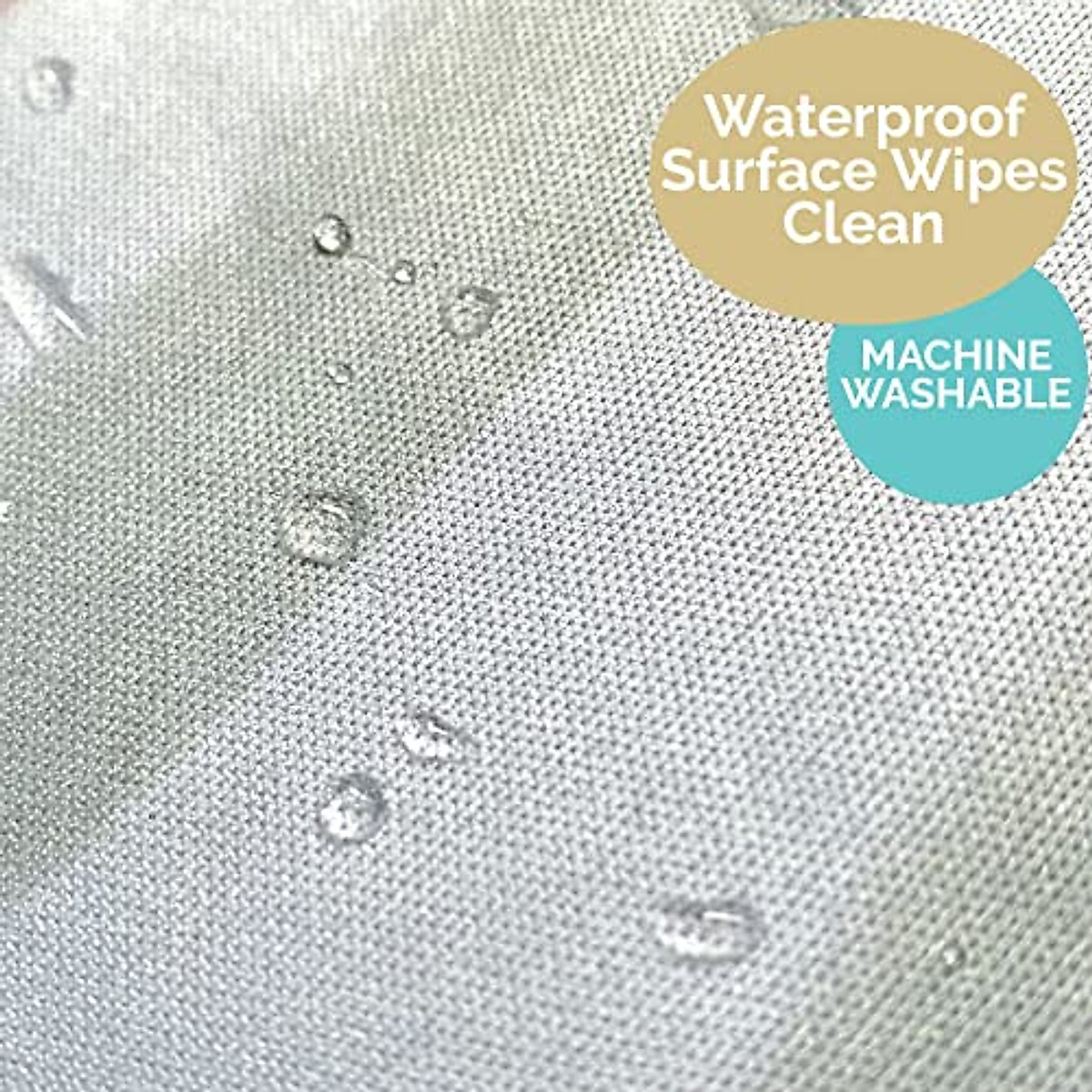 JumpOff Jo – Baby Splat Mat for Under High Chair,– Washable Waterproof Baby Floor Mat for Arts and Crafts Playtime and Dining Table or Booster Seat, Reusable Fabric 51"x51" - Dashes