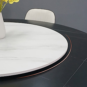 SHEHello Lazy Susan Turntable Organizer Rotating Serving Plate Large Marble Dining Table Round Dining Table Top for Cheese Dessert Fruit Baking Cake 50 to 90cm Diameter