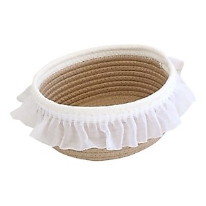 SKISUNO Makeup Brush Storage Basket Small Basket Small Storage Baskets Desktop Storage Baskets Fruit Bowl Small Rope Basket Makeup Basket Hamper Makeup Brush Holder Organizer Cotton Rope