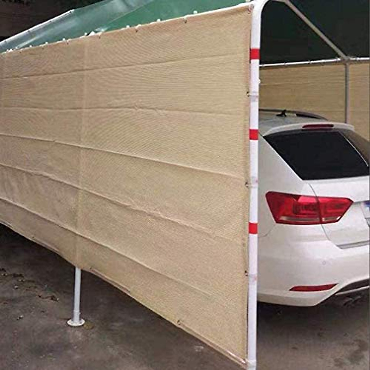 NIANXINN Beige Sun Shade Sail Canopy Awning,90% UV Block Insulation Breathable Rectangle Shade Cloth Net,Commercial and Residential Sunblock Mesh,for Patio Garden Outdoor Facility (1x4m(3 * 13ft))