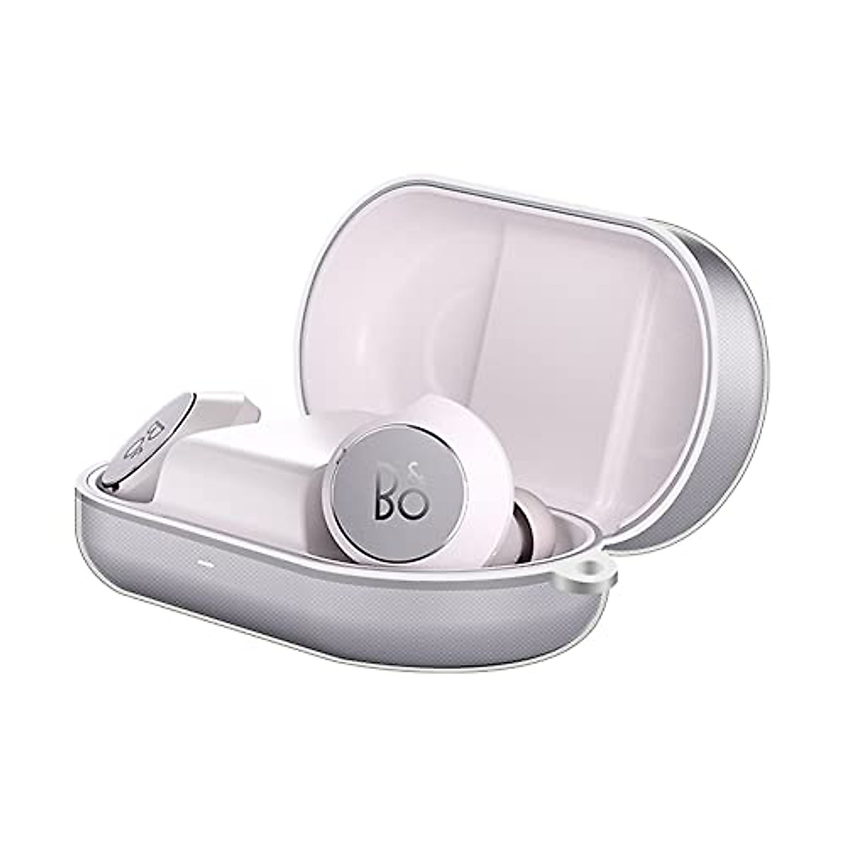 2 Pack DAYJOY Soft TPU Clear case Compatible with B&O Beoplay EQ TWS, Portable Protective Shockproof Case Cover Skin Sleeve with Key Chain for Bang&Olufsen B&O Beoplay EQ(Transparent)