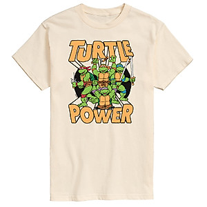 HYBRID APPAREL - Teenage Mutant Ninja Turtles - Turtle Power - Men's Short Sleeve Graphic T-Shirt - Size X-Large Cream
