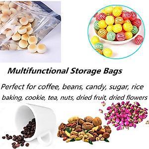 200 Pack Resealable Mylar Bags Smell Proof Pouch Aluminum Foil Packaging Plastic Ziplock Bag,Small Mylar Storage Bags For Bulk Candy,Cookies,Snack Food,Jewelry,3x4 inch(Clear Silver)