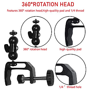 2-Be-Best Mini Projector Mount, Articulating Clamp Mount, 360 Flexible, Compatible with Projector, Camera, LED Light, 1 Year Warranty