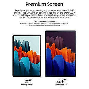 Samsung Galaxy Tab S7 (5G Tablet) LTE/WiFi (AT&T), Mystic Black - 128 GB (2020 Model - US Version & Warranty) - SM-T878UZKAATT (Renewed)