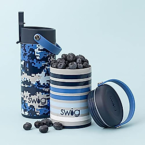 Swig Life 12oz Insulated Water Bottle for Kids with Straw & Flip + Sip Handle, Dishwasher Safe, Cup Holder Friendly, Stainless Steel Water Bottle for Boys and Girls (Rad Racer)