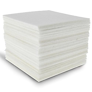 Lusofie 60Pcs White Felt Sheets 4"x4" Felt Squares 1mm Thick Felt Fabric Pre-Cut Felt Sheets for Crafts Patchwork Sewing DIY