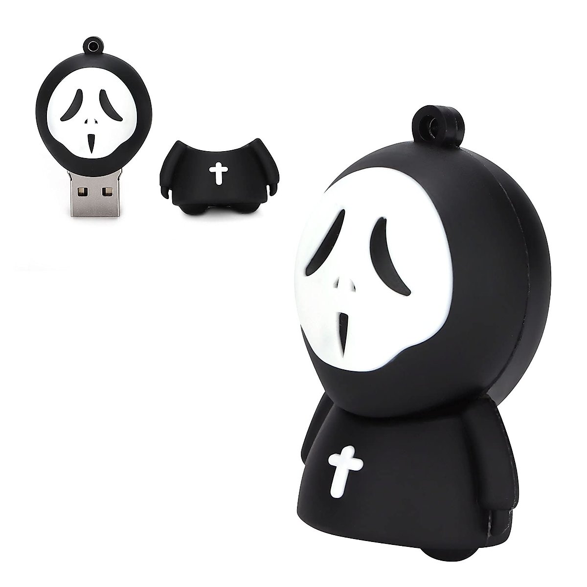 USB Flash Drive USB2.0 Memory Stick, Faceless Ghost Cartoon U Disk Drive Storage High Speed Thumb Drive, Data Transmission Portable for Computer/Laptop (64GB)