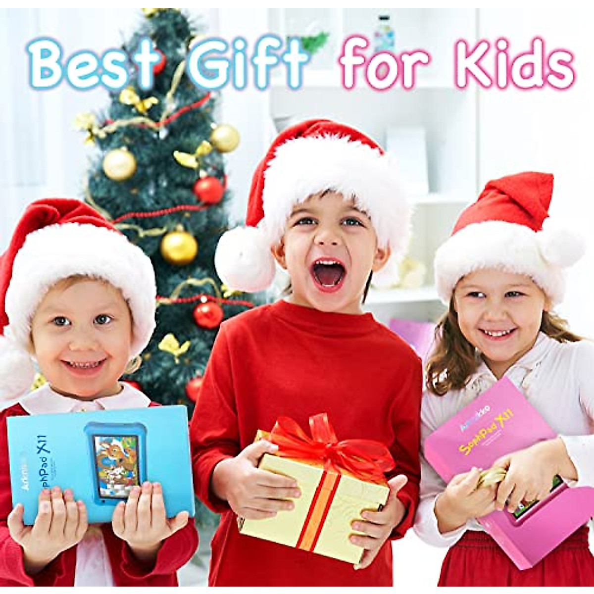 ARKNIKKO Kids Tablet,Tablet for Kids 7” HD - WiFi Dual Camera 32GB ROM Android 10, IPS HD Touch Screen, KIDOZ Pre-Installed, Parental Control Mode, 360°Adjustable Bracket, Kid-Proof Case