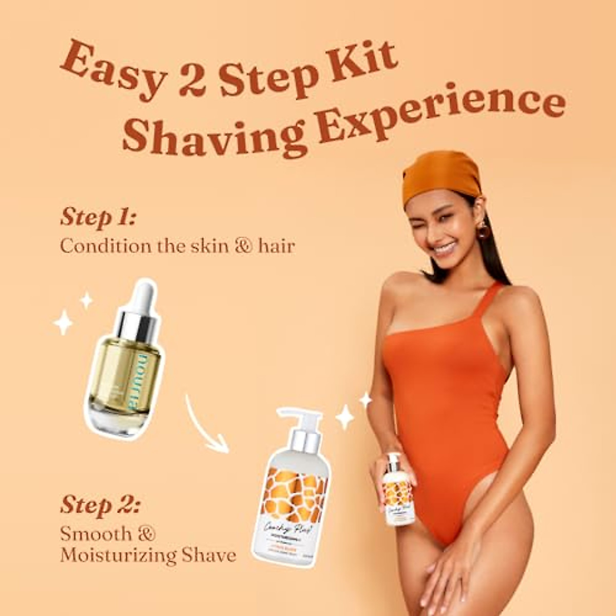 IntiMD Coochy Plus Intimate Shave Cream + Pre-Shave Elixir Moisturizer Oil Kit - HydroLock & MOISTURIZING PLUS Continuous Hydration Reliefs Razor Burn Bump Ingrown Hair