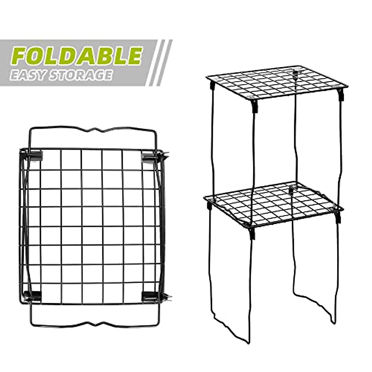 2 Pcs Locker Shelf, 12" Stackable Locker Shelves for School Lockers Office Locker Organizer Suitable for School, Office, Bathroom