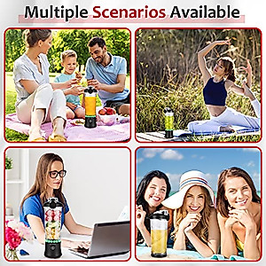 Portable Blender, Personal Size Mini Blender for Shakes and Smoothies, Personal Blender with Rechargeable USB, 20 Oz Mini Juicer Cup for Sports, Travel and Outdoors