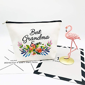 Charmoly Grandma Gifts Best Grandma Ever Makeup Bag Mother's Day Gifts Grandmother Birthday Gifts Nana Gift for Mom from Granddaughter