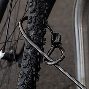 Cycleafer Bike U Lock with Cable - Bike Lock Heavy Duty Bicycle U-Lock, Size 135X285Mm for Bike Folding Bike, Road & Mountain Bike.