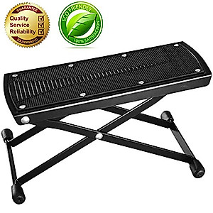 Guitar Foot Rest, Height Adjustable Guitar Footstools/Folding Footstool,Pedal (Black)