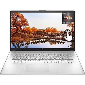 HP 2023 Newest Touchscreen Business Laptop, 17.3 Inch HD+ Display, AMD Ryzen 5 7530U Processor(Beats i7-1165G7), 32GB RAM, 1TB SSD, Wi-Fi 6, Anti-Glare, Full KB, Webcam, Windows 11 Home, Silver