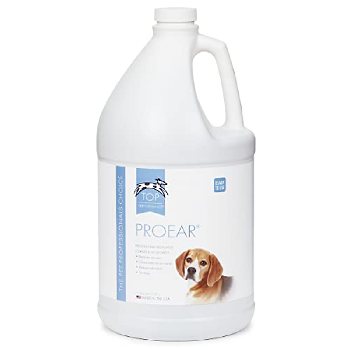 Top Performance ProEar Professional Medicated Ear Cleaners — Versatile and Effective Solution for Cleaning Dog Ears, Gallon
