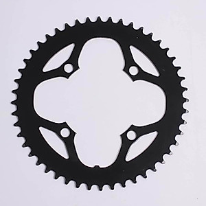 PROWHEEL Universal Bike Round Chainring,104mm BCD 42T/44T/46T/48T Steel Single Bike Chainring for 6 to 12 Speed MTB,E-Bike,Folding Bike,Road Bike,City Bike,BMX,Fat Bike,Cargo