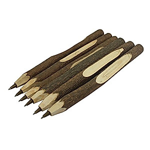 Sipliv Handmade Wooden Ballpoint Pen Creative Original Ecological Wood Pen Long Style (about 6.7 inches, 17 cm) - 6 pcs