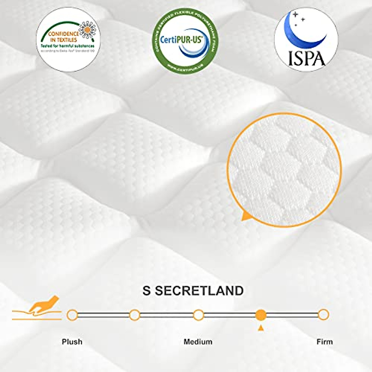 Queen Mattress,SSECRETLAND 12 Inch Hybrid Memory Foam Mattress and Individual Pocket Springs,Queen Bed in a Box with Pressure Relief and Cooler Cover,Soft Queen Size