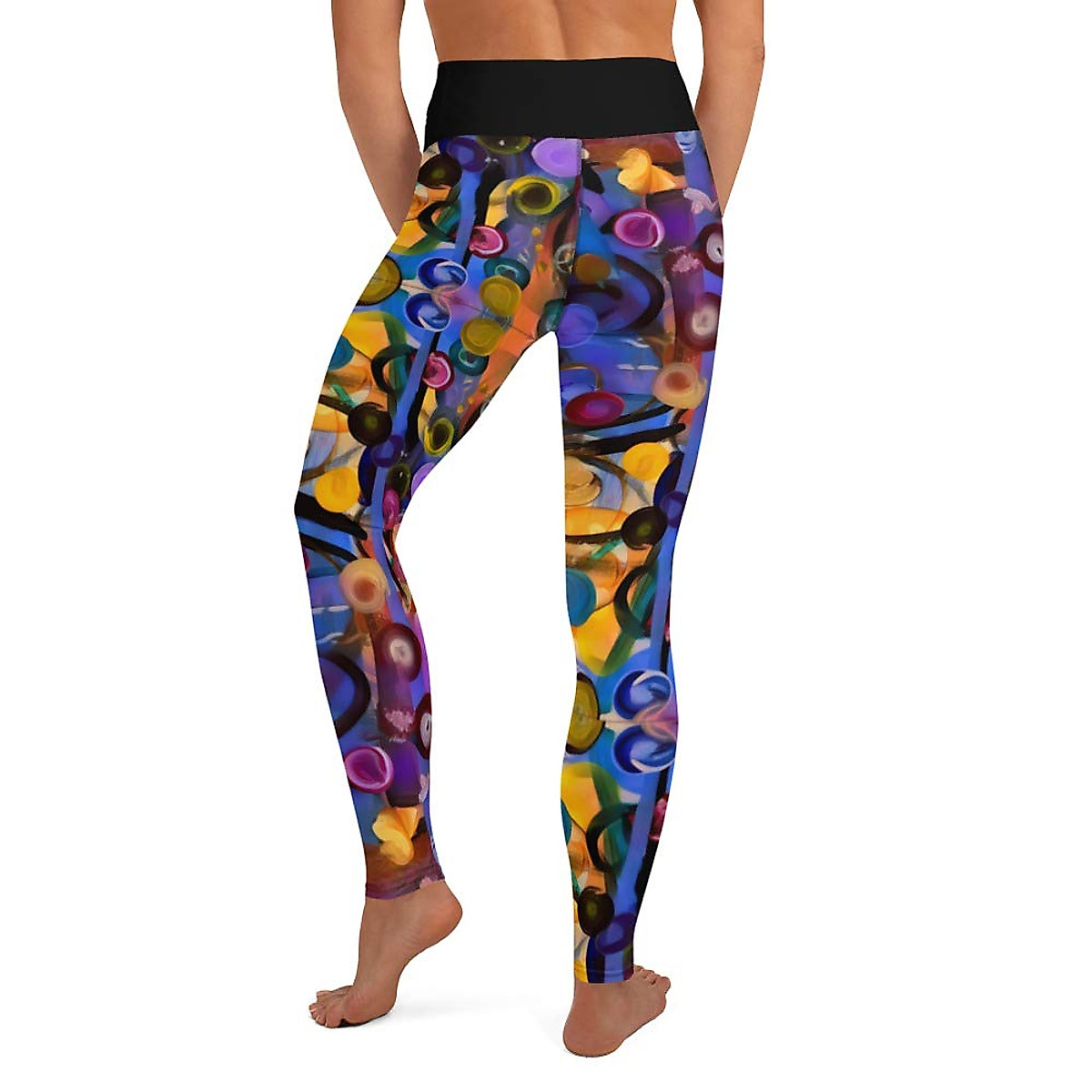 Whimsy Fit Womens Leggings Yoga Pants High Waisted Tummy Control Leggings Workout Wear Activewear - Leggings for Women Rainbow
